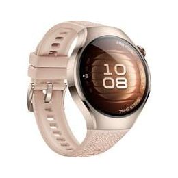 Huawei Watch 5 42mm (Soc-L29L), Smartwatch beige, Komposit-Armband in beige, Geh&auml;use aus Edelstahl
