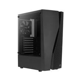 Aerocool Wave-G-BK-v1, Tower-Geh&auml;use schwarz, Tempered Glass