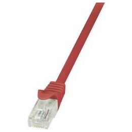LogiLink CP2094U RJ45 Netzwerkkabel, Patchkabel CAT 6 U/UTP 10.00 m Rot mit Rastnasenschutz 1 St.