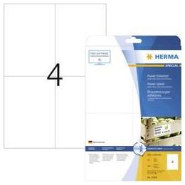 Herma 10909 Kraftkleber-Etiketten 105 x 148 mm Papier Wei&szlig; 100 St. Permanent haftend Tintenstrahldrucker, Laserdrucker, Farblaserdrucker, Kopierer,