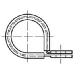 TOOLCRAFT 137629 Rohrschelle Schellen 15 mm Stahl galvanisch verzinkt 100 St.
