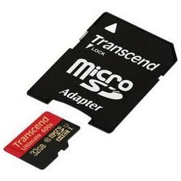Transcend Ultimate (600x) microSDHC-Karte Industrial 32 GB Class 10, UHS-I inkl. SD-Adapter