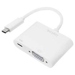 LogiLink UA0259 USB / VGA Adapter [1x USB-C&reg; Stecker - 1x USB-C&reg; Buchse, VGA-Buchse] Wei&szlig; 14.00 cm