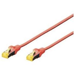Digitus DK-1644-A-100/R RJ45 Netzwerkkabel, Patchkabel CAT 6a S/FTP 10.00 m Rot Halogenfrei, verdrillte Paare, mit Rastnasenschutz, Flammwidrig 1 St.