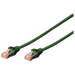 Digitus DK-1644-005/G RJ45 Netzwerkkabel, Patchkabel CAT 6 S/FTP 0.50 m Gr&uuml;n Halogenfrei, verdrillte Paare, mit Rastnasenschutz, Flammwidrig 1 St.