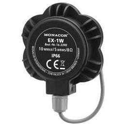 Monacor EX-1W K&ouml;rperschall-Lautsprecher 10 W 8 Ω Schwarz, Silber 1 St.