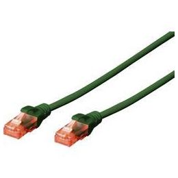 Digitus DK-1617-100/G RJ45 Netzwerkkabel, Patchkabel CAT 6 U/UTP 10.00 m Gr&uuml;n Flammwidrig, Halogenfrei, Rund, verdrillte Paare, Ungeschirmt 1 St.