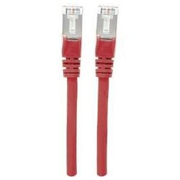 Intellinet 740579 RJ45 Netzwerkkabel, Patchkabel CAT 6a S/FTP 0.25 m Rot Folienschirm, Geflechtschirm, Geschirmt, Halogenfrei 1 St.