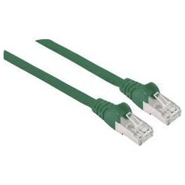 Intellinet 741026 RJ45 Netzwerkkabel, Patchkabel CAT 6a S/FTP 7.50 m Gr&uuml;n Folienschirm, Geflechtschirm, Geschirmt, Halogenfrei 1 St.