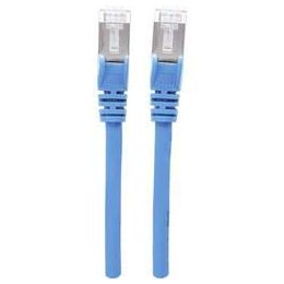 Intellinet 741149 RJ45 Netzwerkkabel, Patchkabel CAT 6a S/FTP 15.00 m Blau Folienschirm, Geflechtschirm, Geschirmt, Halogenfrei 1 St.