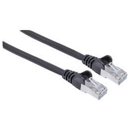 Intellinet 740562 RJ45 Netzwerkkabel, Patchkabel CAT 6a S/FTP 0.25 m Schwarz Folienschirm, Geflechtschirm, Geschirmt, Halogenfrei 1 St.