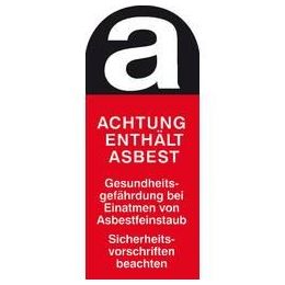 Warnschild Asbestfeinstaub Folie selbstklebend (B x H) 100 mm x 240 mm 1 St.
