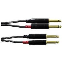 Cordial CFU 1,5 PP Audio Adapterkabel [2x Klinkenstecker 6.35 mm - 2x Klinkenstecker 6.35 mm] 1.50 m Schwarz