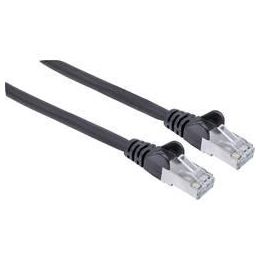 Intellinet 318808 RJ45 Netzwerkkabel, Patchkabel CAT 6a S/FTP 5.00 m Schwarz Folienschirm, Geflechtschirm, Halogenfrei 1 St.