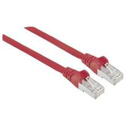 Intellinet 319225 RJ45 Netzwerkkabel, Patchkabel CAT 6a S/FTP 15.00 m Rot Folienschirm, Geflechtschirm, Halogenfrei 1 St.