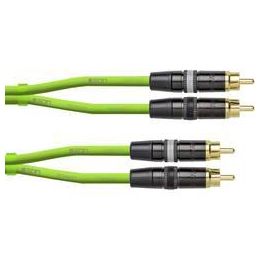 Cordial CEON DJ RCA 1.5 G Audio Verbindungskabel [1x Cinch-Stecker - 1x Cinch-Stecker] 1.50 m Gr&uuml;n (Neon)
