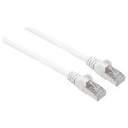 Intellinet 741903 RJ45 Netzwerkkabel, Patchkabel CAT 6a (Rohkabel CAT 7) S/FTP 0.25 m Wei&szlig; Halogenfrei 1 St.