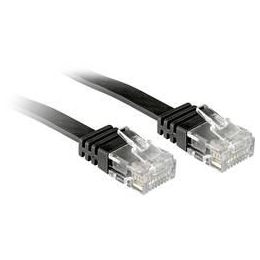 LINDY 47525 RJ45 Netzwerkkabel, Patchkabel CAT 6 U/UTP 10.00 m Schwarz mit Rastnasenschutz 1 St.