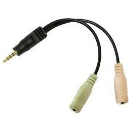 LogiLink CA0021 Adapter Klinke Audio Adapter [1x Klinkenstecker 3.5 mm - 2x Klinkenbuchse 3.5 mm] Schwarz