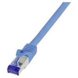 LogiLink C6A116S RJ45 USB-Kabel CAT 6a S/FTP 20.00 m Blau 1 St.