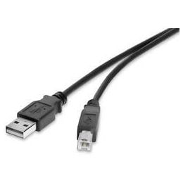 ROLINE GREEN USB 2.0 Kabel, Typ A-B, schwarz, 0,8 m