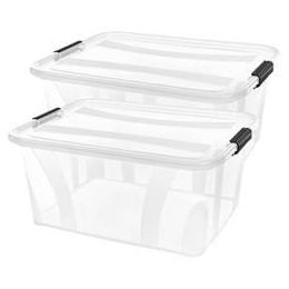Siena HOME Aufbewahrungsbox Anzio Transparent 21 l (B x H x T) 510 x 148 x 385 mm 2 St.