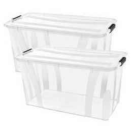 Siena HOME Aufbewahrungsbox Anzio Transparent 32 l (B x H x T) 510 x 230 x 385 mm 2 St.