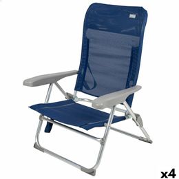 Strandstuhl Aktive Marineblau 47 x 89 x 56 cm (4 Stück)