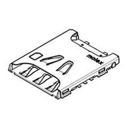 Molex SIM-Karten-Slot Polzahl Gesamt 6 Rasterma&szlig;: 2.54 mm 1042240820 1 St. Tape on Full reel