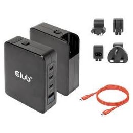 club3D CAC-1917 USB Ladestation 140 W 1x USB-A, 3x USB-C&reg; USB PD Schwarz Innenbereich GaN