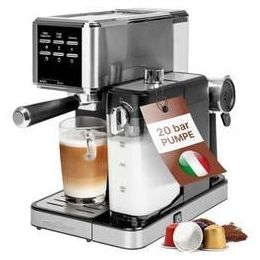 Profi Cook PC-ES-KA 1266 Espressomaschine Edelstahl mit automatischem Milchaufsch&auml;umer