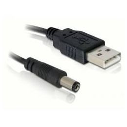 Delock USB-Stromkabel USB-A Stecker, DC Stecker 5,5 mm 1.00 m Schwarz 82197