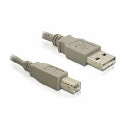 Delock USB-Kabel USB 2.0 USB-A Stecker, USB-B Stecker 3.00 m Grau 82216