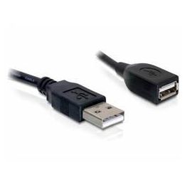 Delock USB-Kabel USB 2.0 USB-A Stecker, USB-A Buchse 0.15 m Schwarz 82457