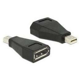 Delock 65238 DisplayPort Adapter [1x DisplayPort Stecker - 1x DisplayPort Buchse] Schwarz 0 m