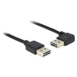 Delock USB-Kabel USB 2.0 USB-A Stecker, USB-A Stecker 1.00 m Schwarz 83464