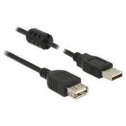 Delock USB-Kabel USB 2.0 USB-A Stecker, USB-A Buchse 2.00 m Schwarz 84885