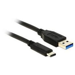 Delock USB-Kabel USB-A Stecker, USB-C&reg; Stecker 0.50 m Schwarz 83869