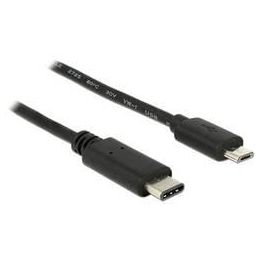 Delock USB-Kabel USB 2.0 USB-Micro-B Stecker, USB-C&reg; Stecker 0.50 m Schwarz 83333