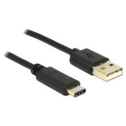 Delock USB-Kabel USB 2.0 USB-A Stecker, USB-C&reg; Stecker 2.00 m Schwarz 83327