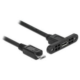 Delock USB-Kabel USB 2.0 USB-Micro-B Stecker, USB-Micro-B Buchse 0.25 m Schwarz 85245