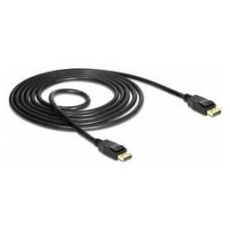Delock DisplayPort Anschlusskabel DisplayPort Stecker 1.5 m Schwarz 85508 vergoldete Steckkontakte, verdrillt, dreifach geschirmt, 4K UHD DisplayPort-Kabel
