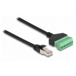 Delock 65975 RJ45 Netzwerkkabel, Patchkabel CAT 6 U/UTP 0.30 m Schwarz, Gr&uuml;n 1 St.