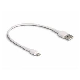 Delock USB-Ladekabel USB 2.0 Apple Lightning Stecker, USB-A Stecker 0.30 m Wei&szlig; 87866