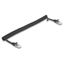 Delock 87992 RJ45 Netzwerkkabel, Patchkabel CAT 5e 1.00 m Schwarz 1 St.