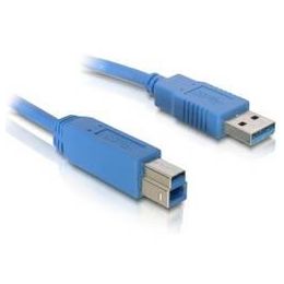 Delock USB-Kabel USB 3.0 USB-A Stecker, USB-B Stecker 1.80 m Blau 82434