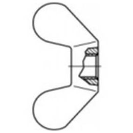 TOOLCRAFT 1060554 Fl&uuml;gelmutter M5 DIN 315 Edelstahl A2 50 St.