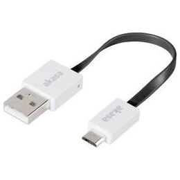 Akasa USB-Kabel USB 2.0 USB-A Stecker, USB-Micro-B Stecker 0.15 m Schwarz hochflexibel, vergoldete Steckkontakte, UL-zertifiziert AK-CBUB16-15BK