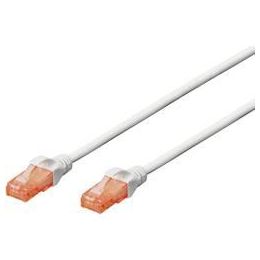 Digitus DK-1611-005/WH RJ45 Netzwerkkabel, Patchkabel CAT 6 U/UTP 0.50 m Wei&szlig; Halogenfrei 1 St.