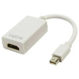 LogiLink CV0036A DisplayPort / HDMI Adapter [1x Mini-DisplayPort Stecker - 1x HDMI-Buchse] Wei&szlig; 10.00 cm